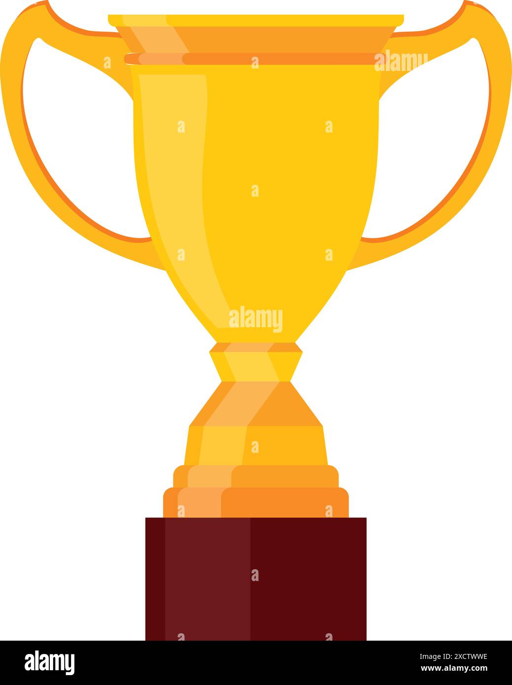 Golden trophy on white background Stock Vector Image & Art - Alamy