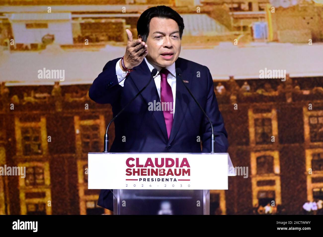 Mexico City, Mexico. 18th June, 2024. National President of the ...