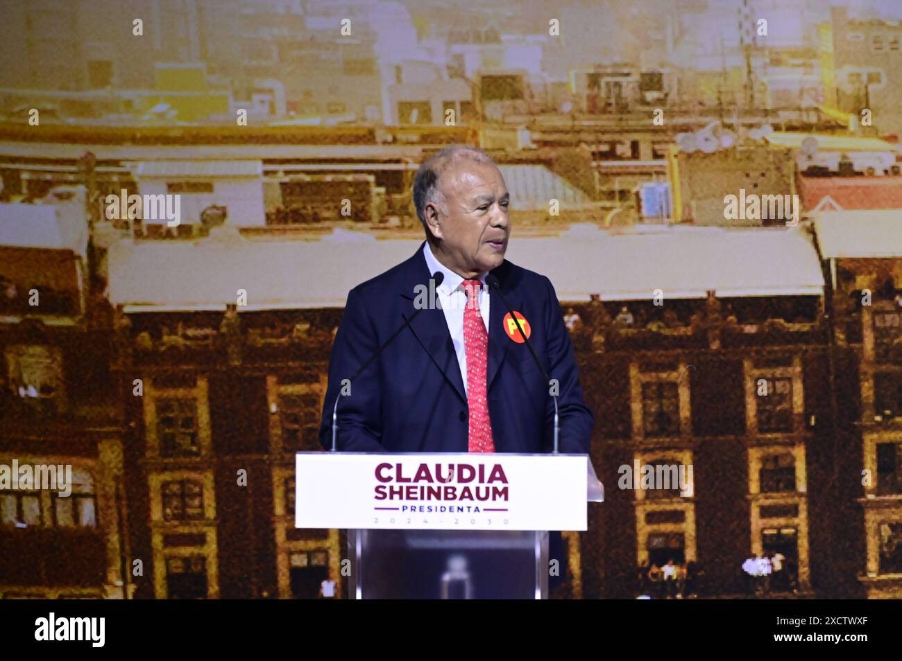 Mexico City, Mexico. 18th June, 2024. National President of the Partido ...