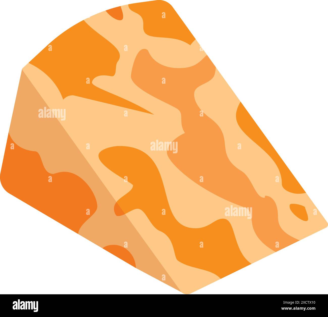 Orange and white object on white background Stock Vector Image & Art ...