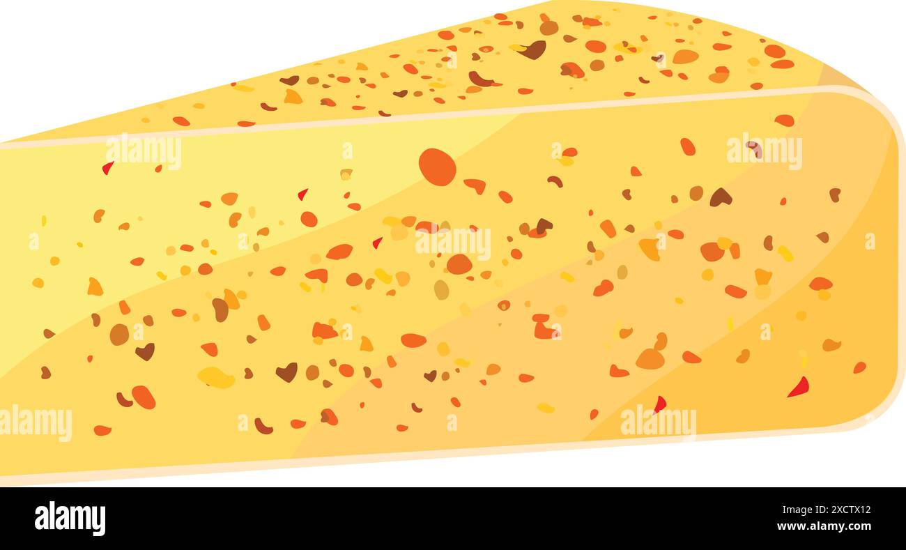 Single cheese slice on white background Stock Vector Image & Art - Alamy