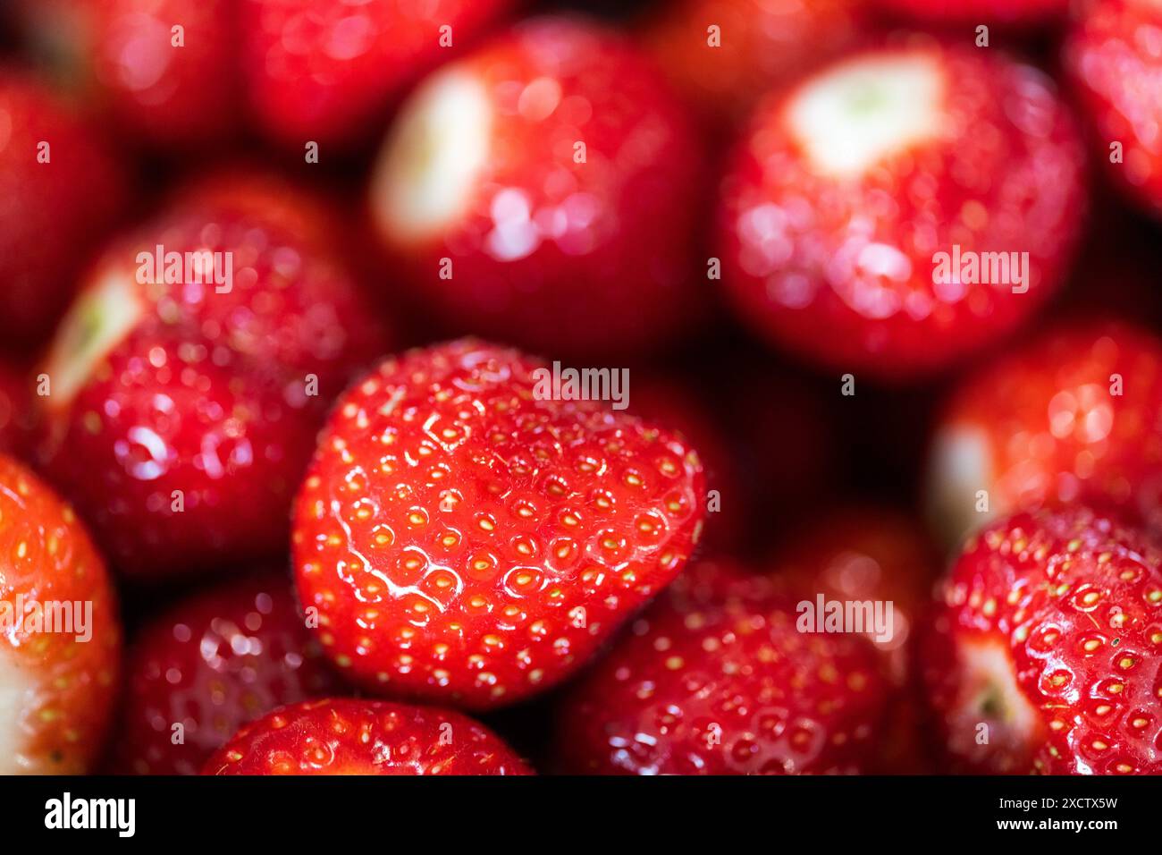 Strawberries up close Stock Photo - Alamy