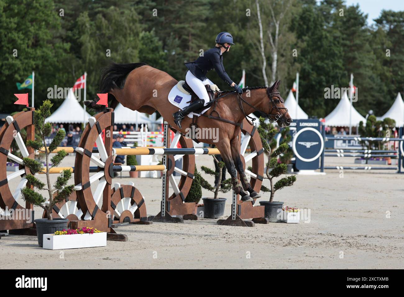 Caroline Harris of Great Britain with D. Day during the CCI5 ...
