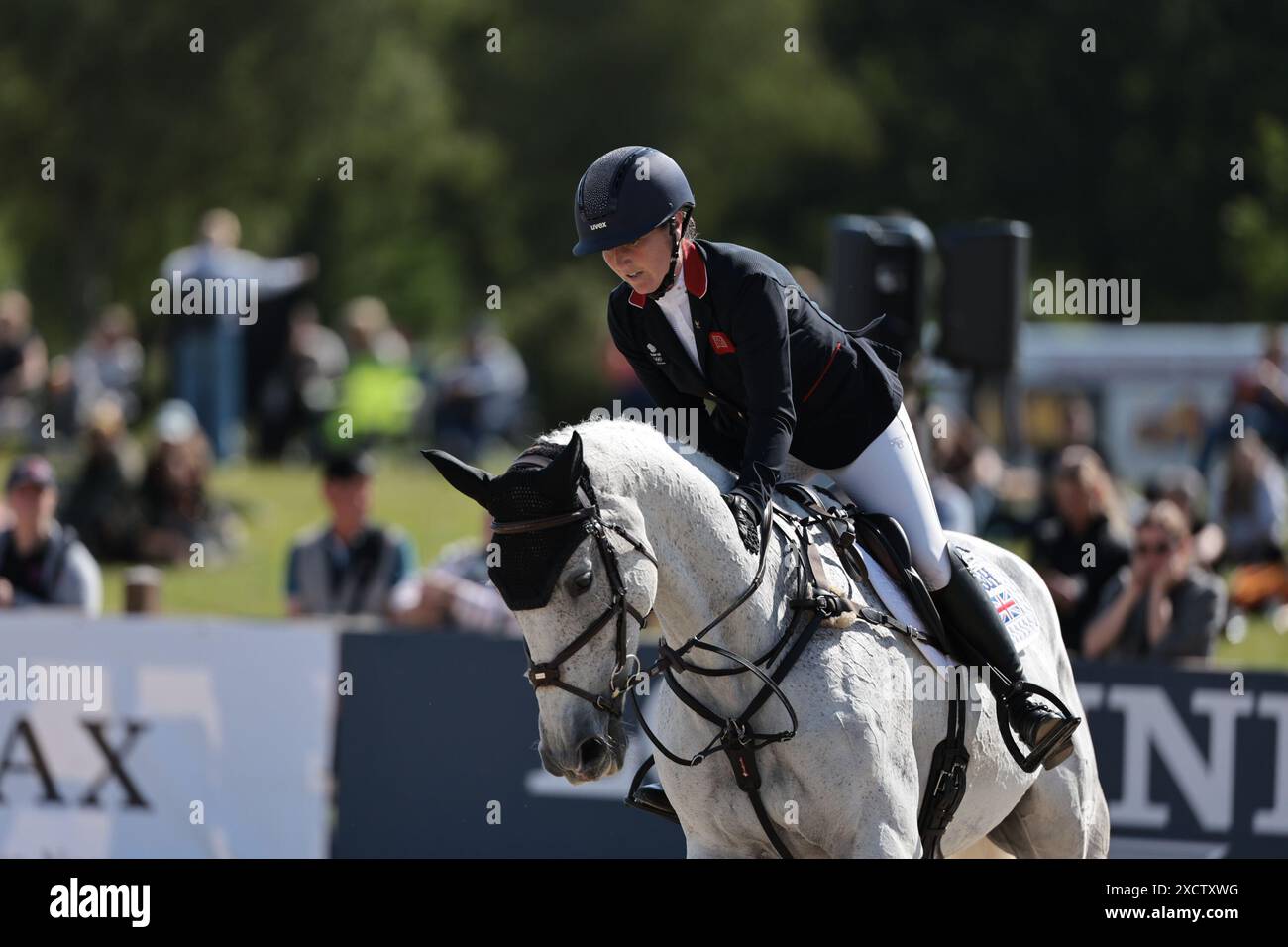 Laura Collett of Great Britain with Hester during the CCI5* showjumping ...