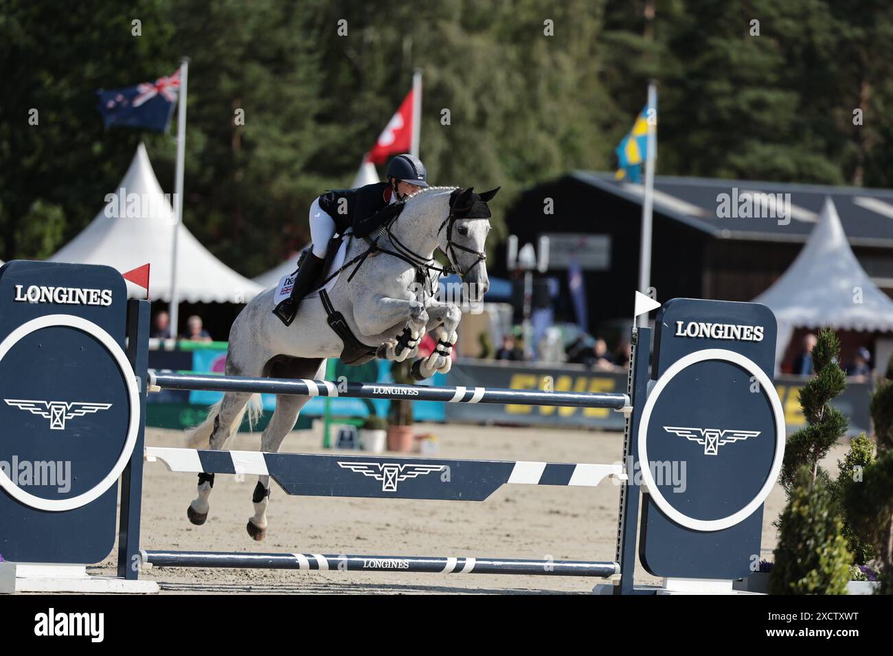 Laura Collett of Great Britain with Hester during the CCI5* showjumping ...