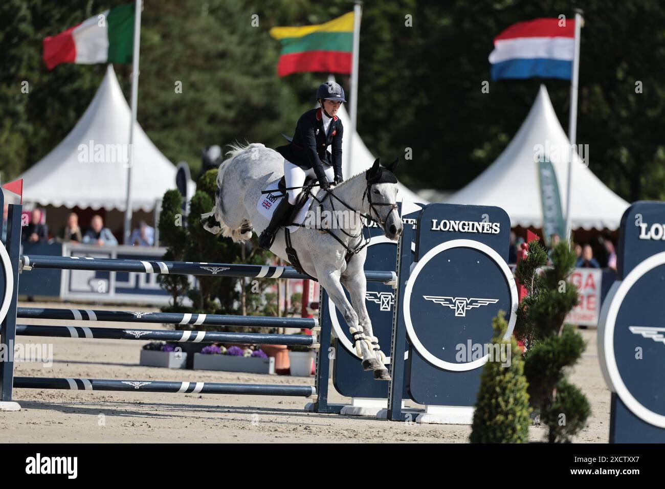 Laura Collett of Great Britain with Hester during the CCI5* showjumping ...