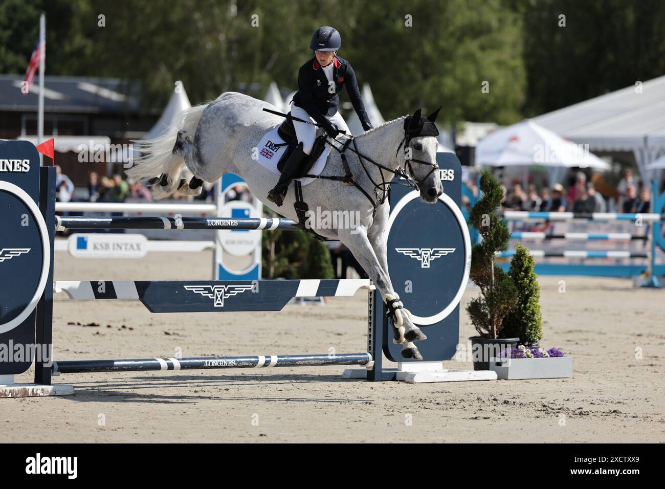 Laura Collett of Great Britain with Hester during the CCI5* showjumping ...