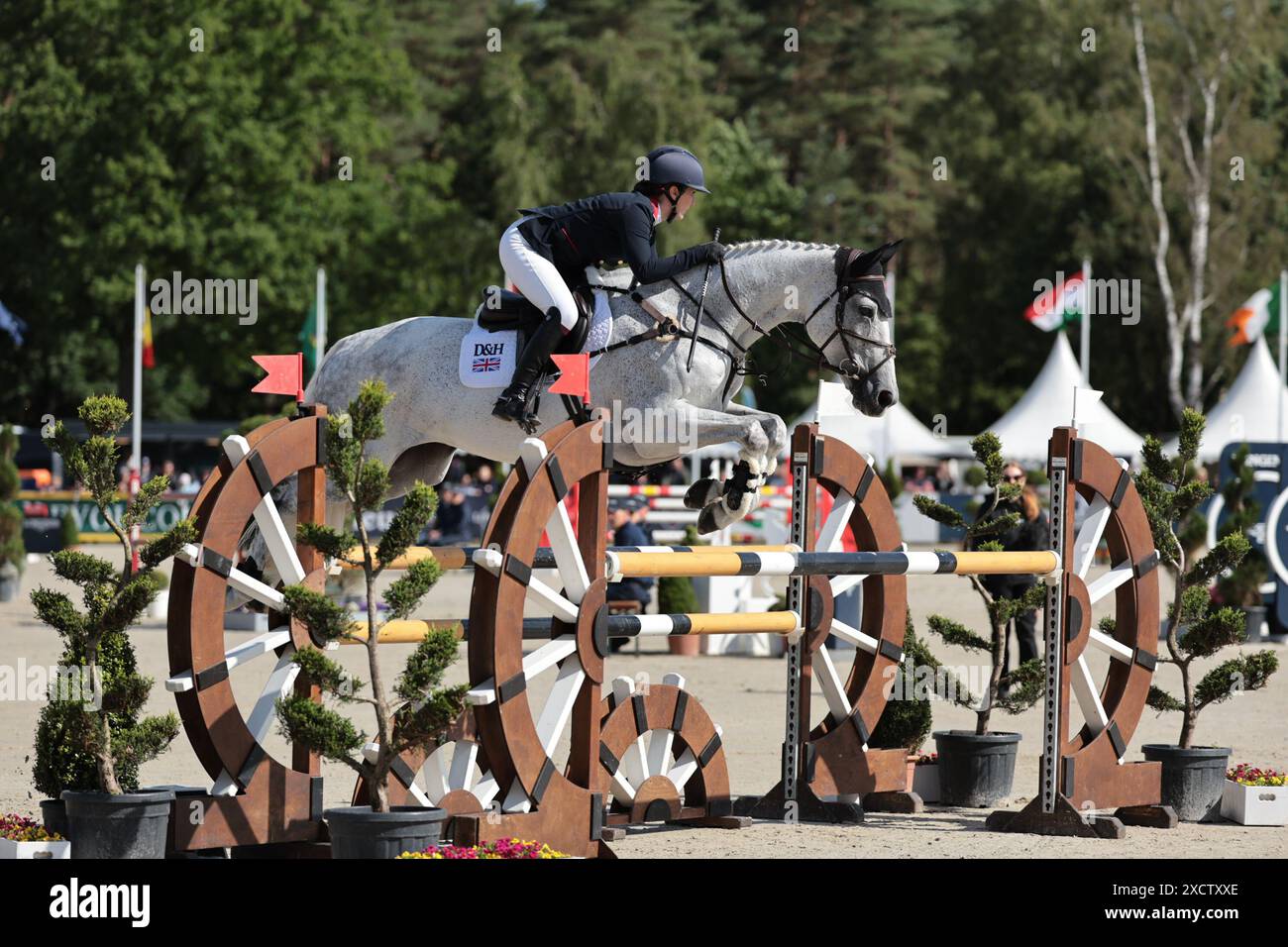 Laura Collett of Great Britain with Hester during the CCI5* showjumping ...