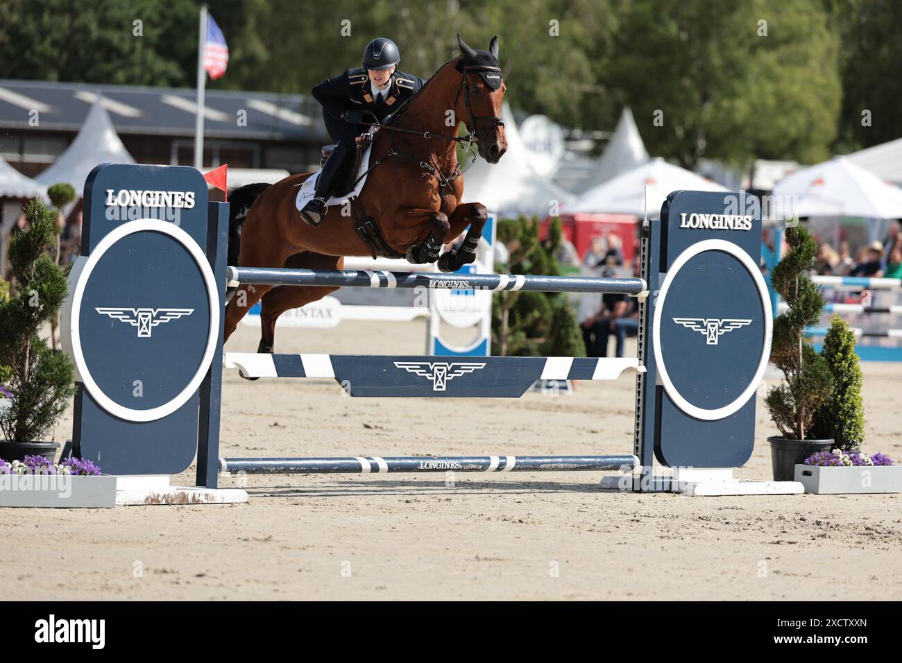Libussa Lübbeke of Germany with Caramia 34 during the CCI5* showjumping ...