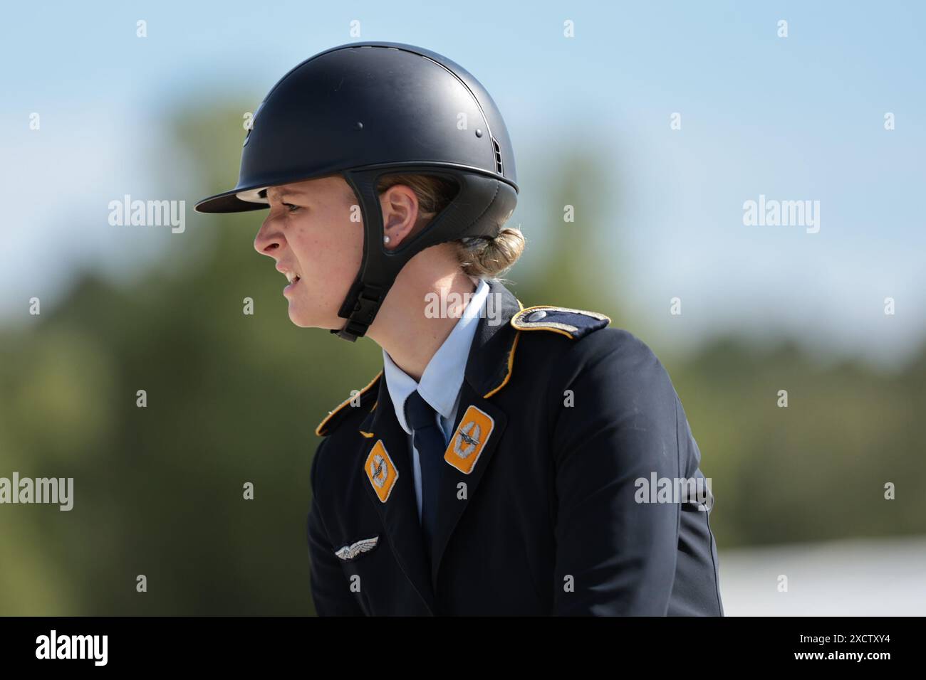 Libussa Lübbeke of Germany with Caramia 34 during the CCI5* showjumping ...