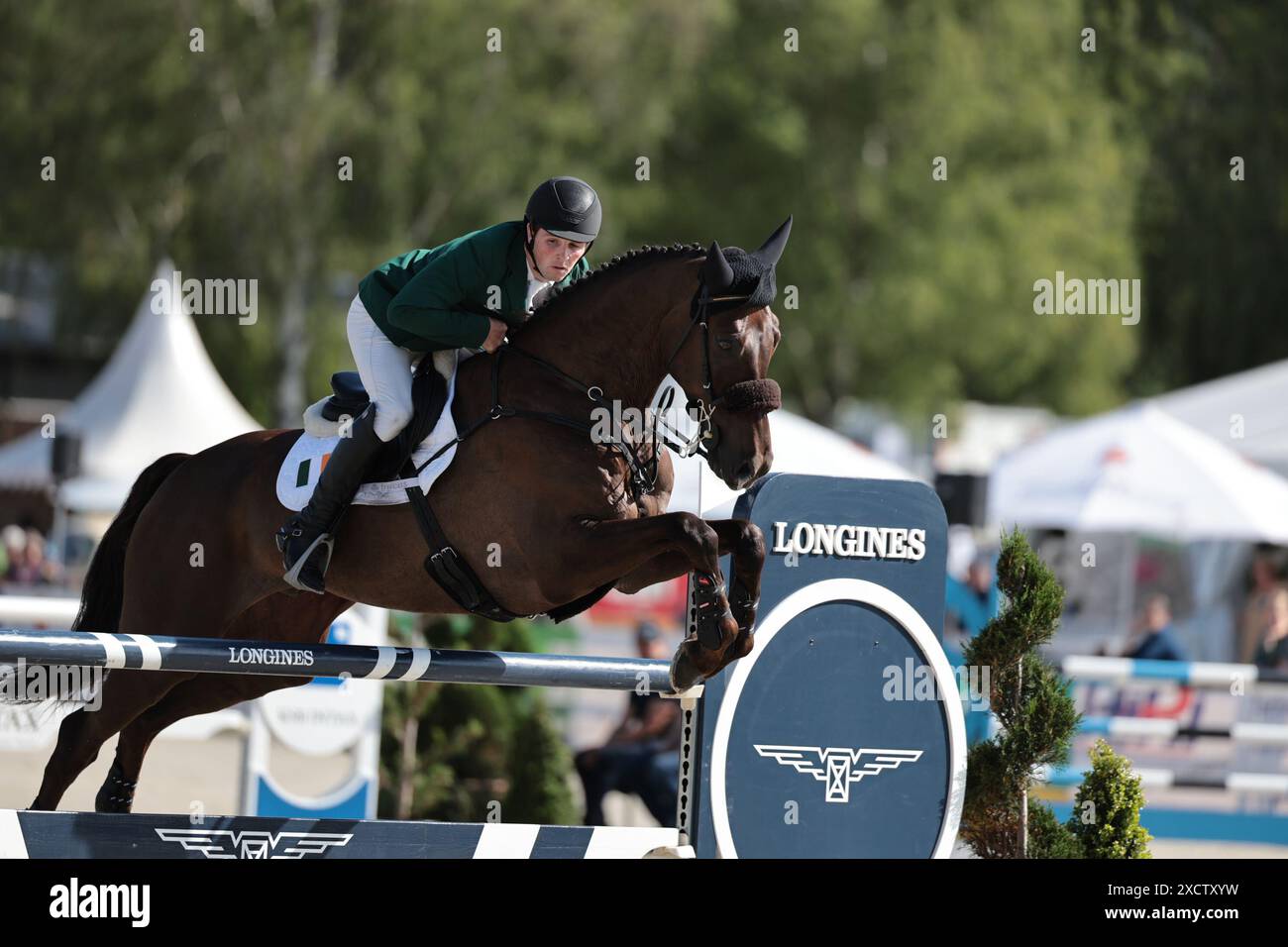 Patrick Whelan of Ireland with Ikoon Lan during the CCI5* showjumping ...