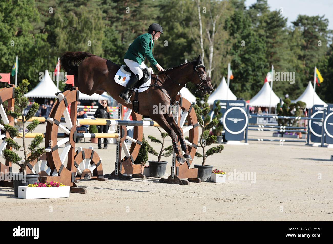 Patrick Whelan of Ireland with Ikoon Lan during the CCI5* showjumping ...