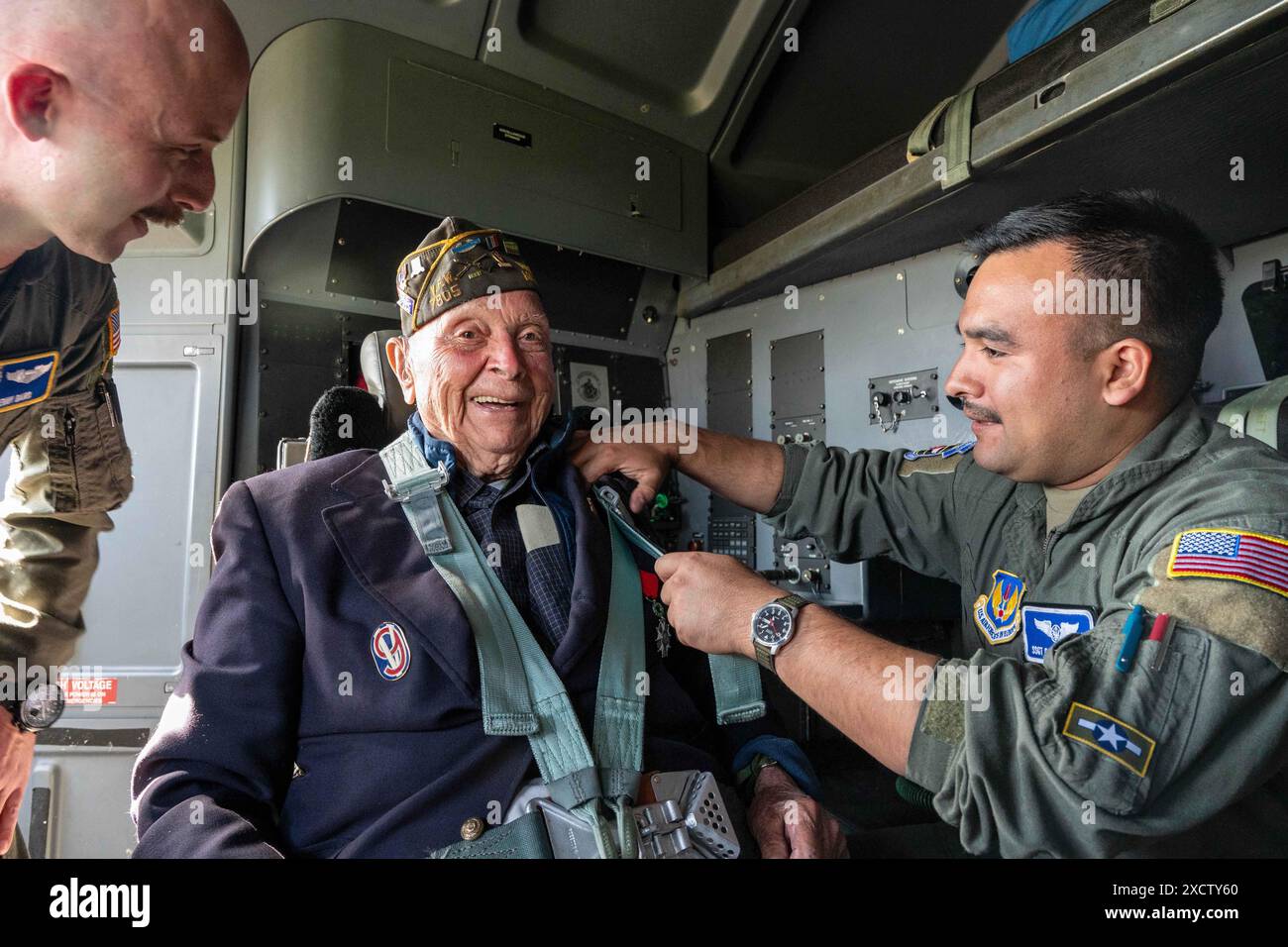 June 7, 2024 - Manche, France - U.S. World War II veteran Mr. Ceo Bauer ...