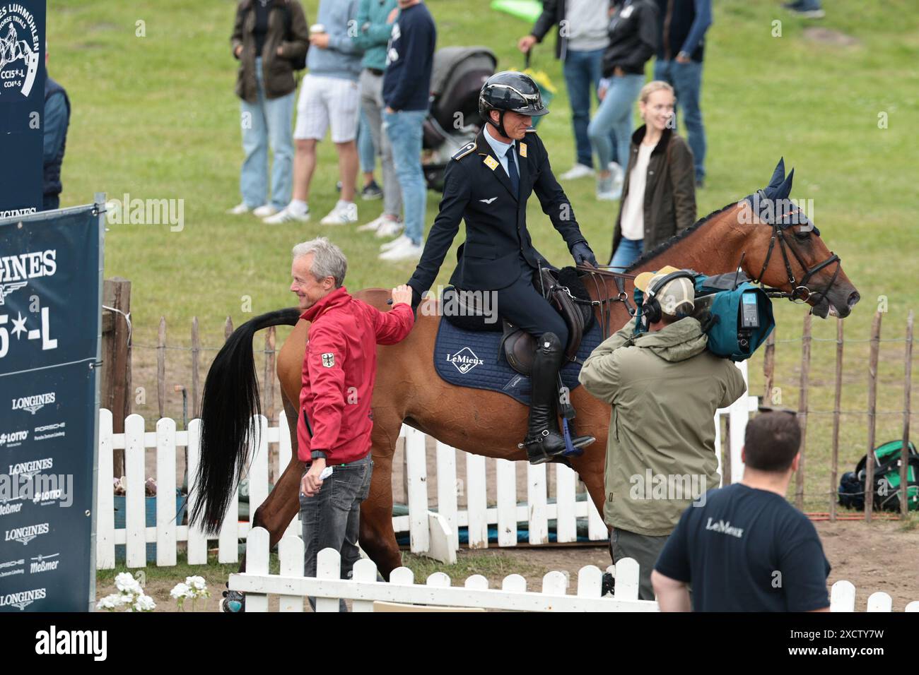 Calvin Böckmann of Germany with Altair De La Cense during the CCI4*-S ...