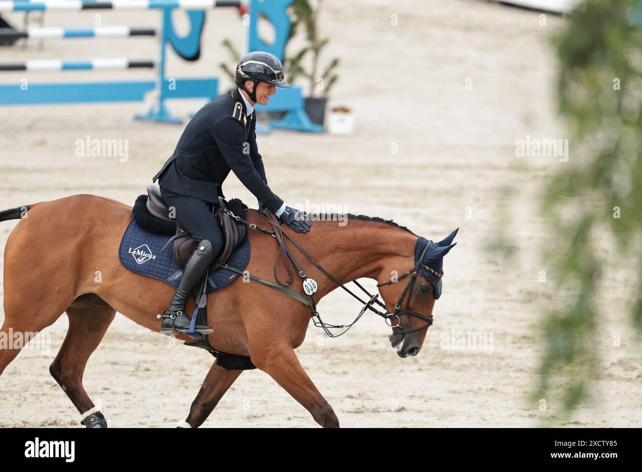 Calvin Böckmann of Germany with Altair De La Cense during the CCI4*-S ...