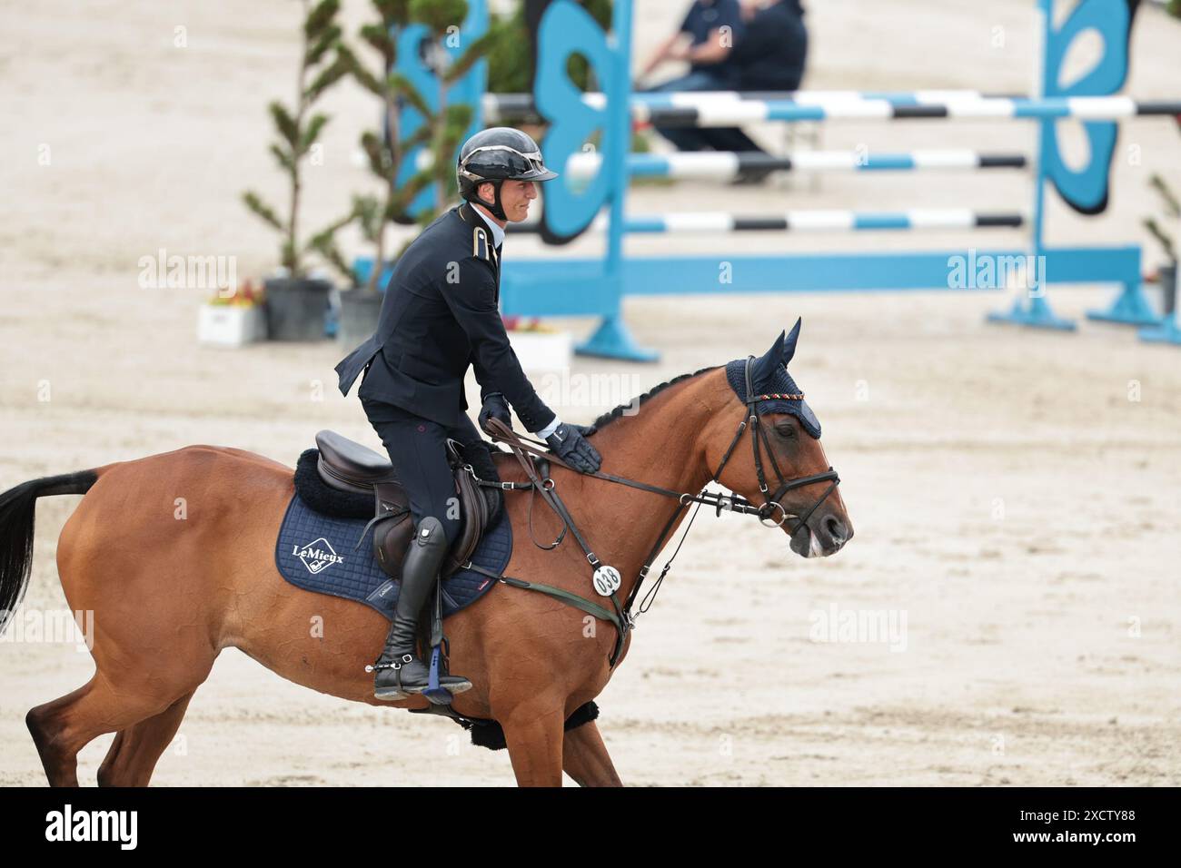 Calvin Böckmann of Germany with Altair De La Cense during the CCI4*-S ...