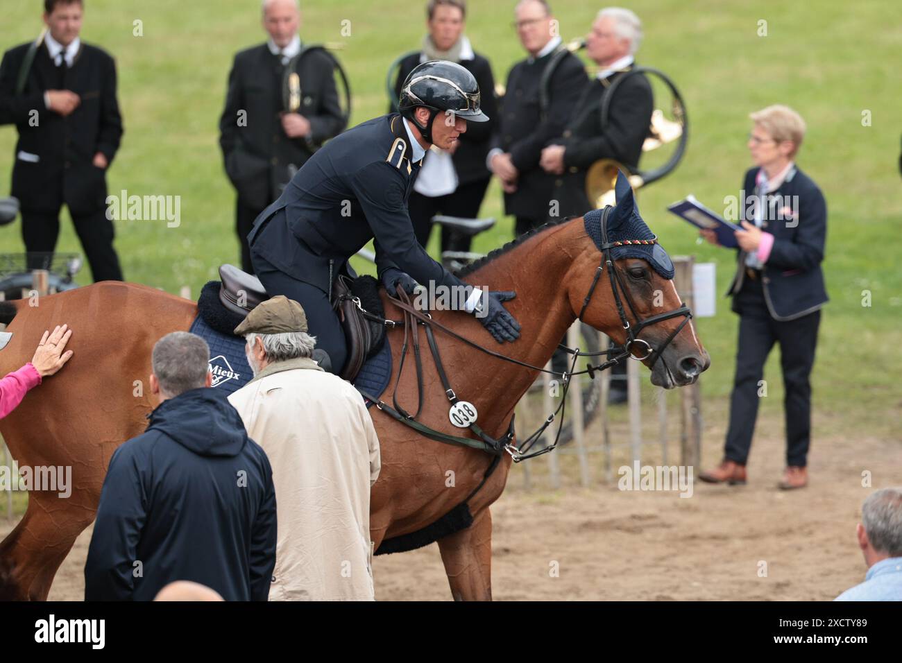 Calvin Böckmann of Germany with Altair De La Cense during the CCI4*-S ...