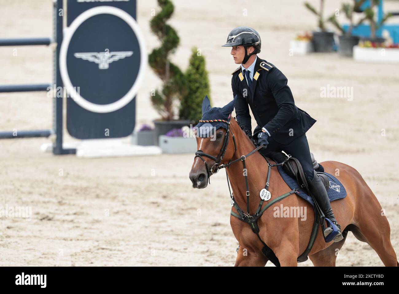 Calvin Böckmann of Germany with Altair De La Cense during the CCI4*-S ...