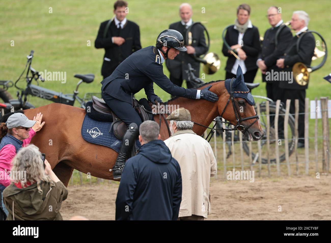 Calvin Böckmann of Germany with Altair De La Cense during the CCI4*-S ...
