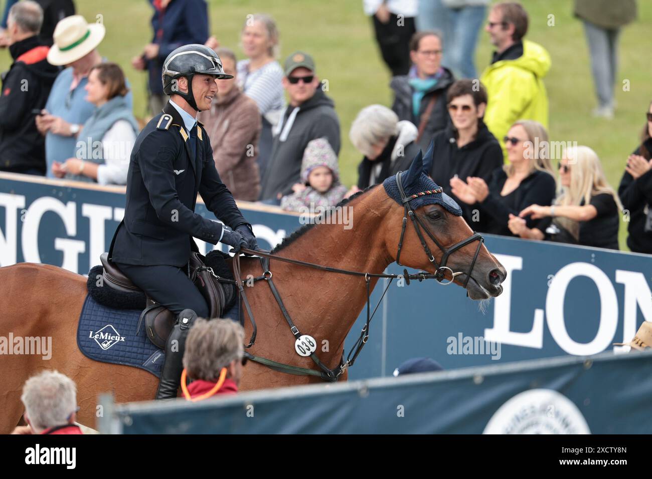 Calvin Böckmann of Germany with Altair De La Cense during the CCI4*-S ...