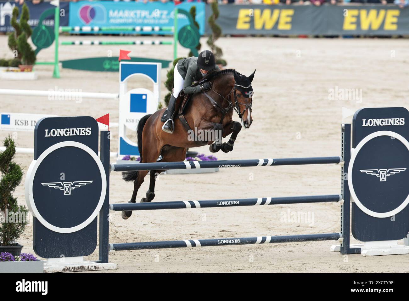 Julia Krajewski of Germany with Nickel 21 during the CCI4*-S Meßmer ...