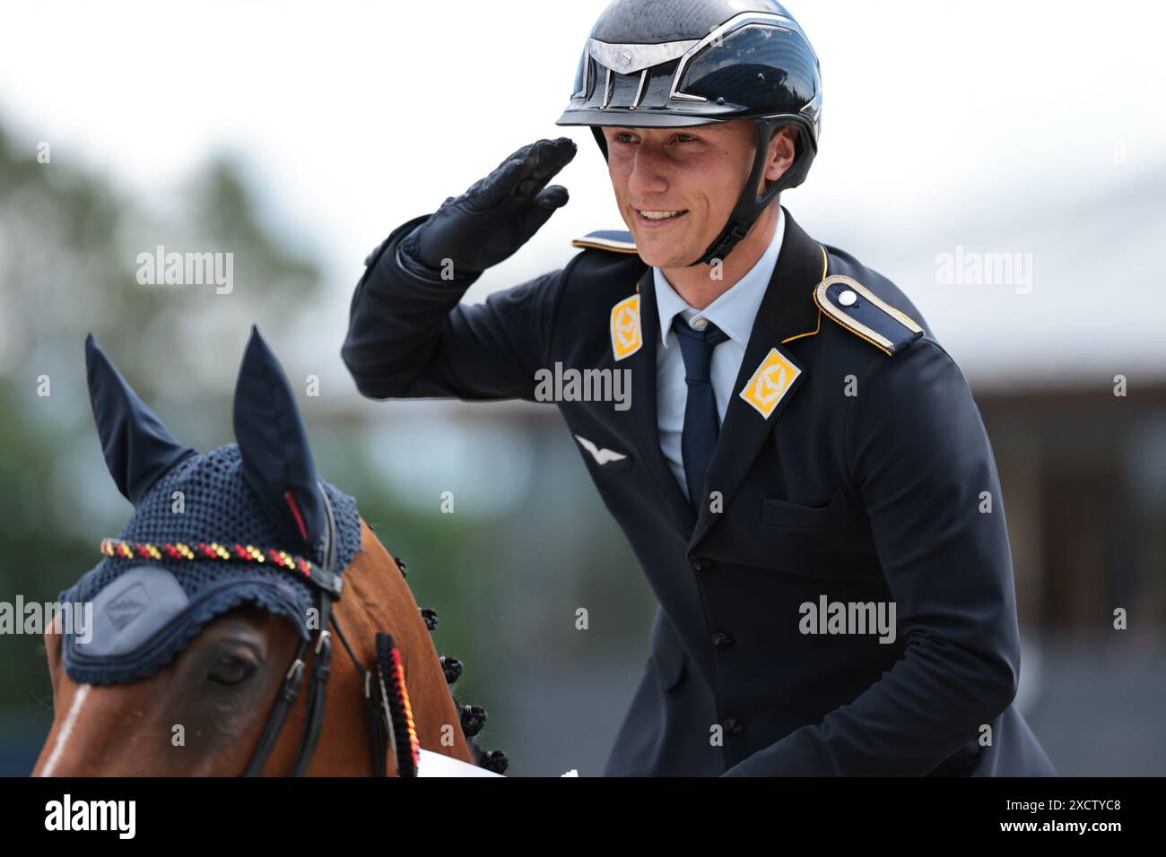 Calvin Böckmann of Germany with Altair De La Cense during the CCI4 ...