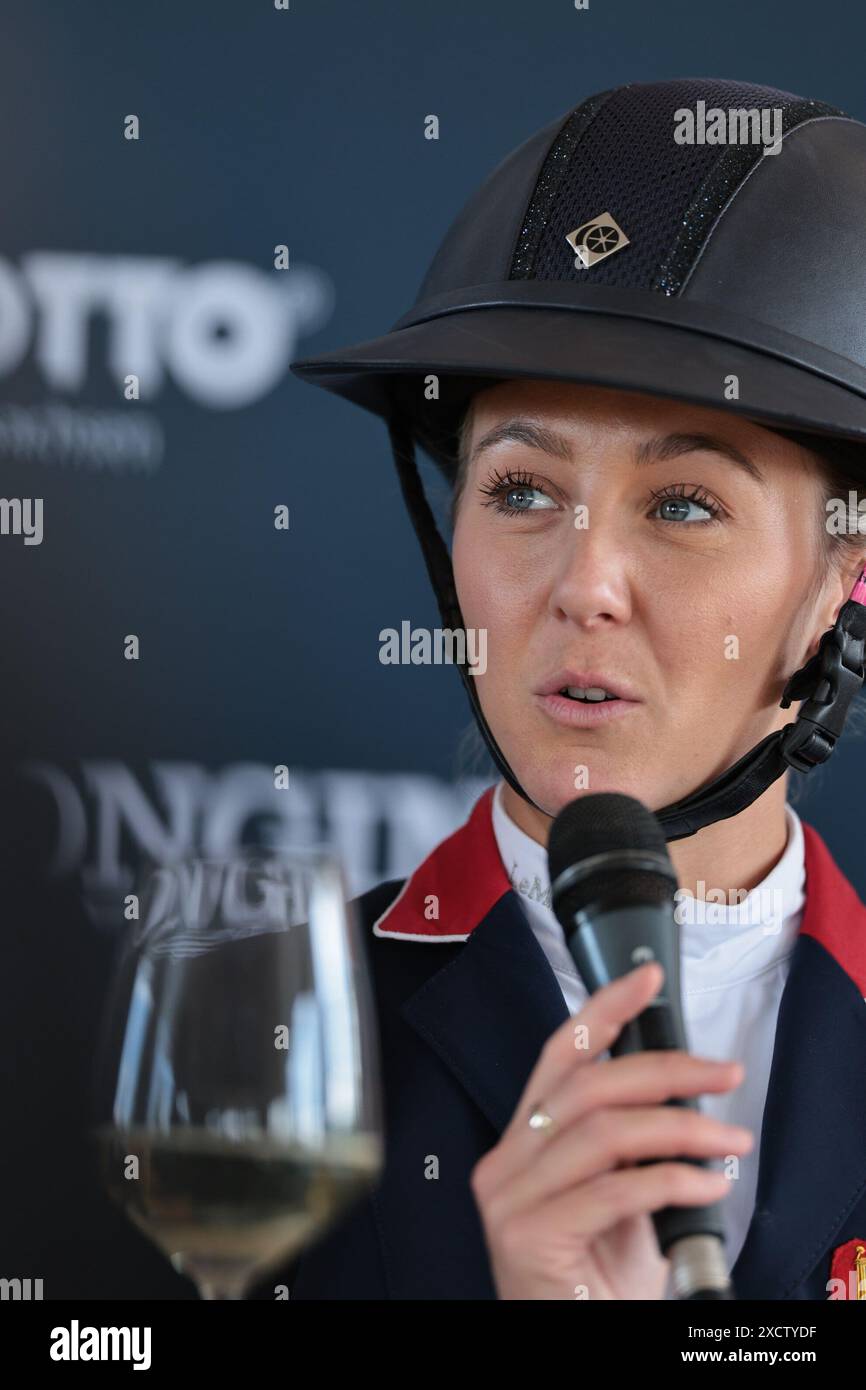 Yasmin Ingham of Great Britain during the CCI4* winners’ press ...