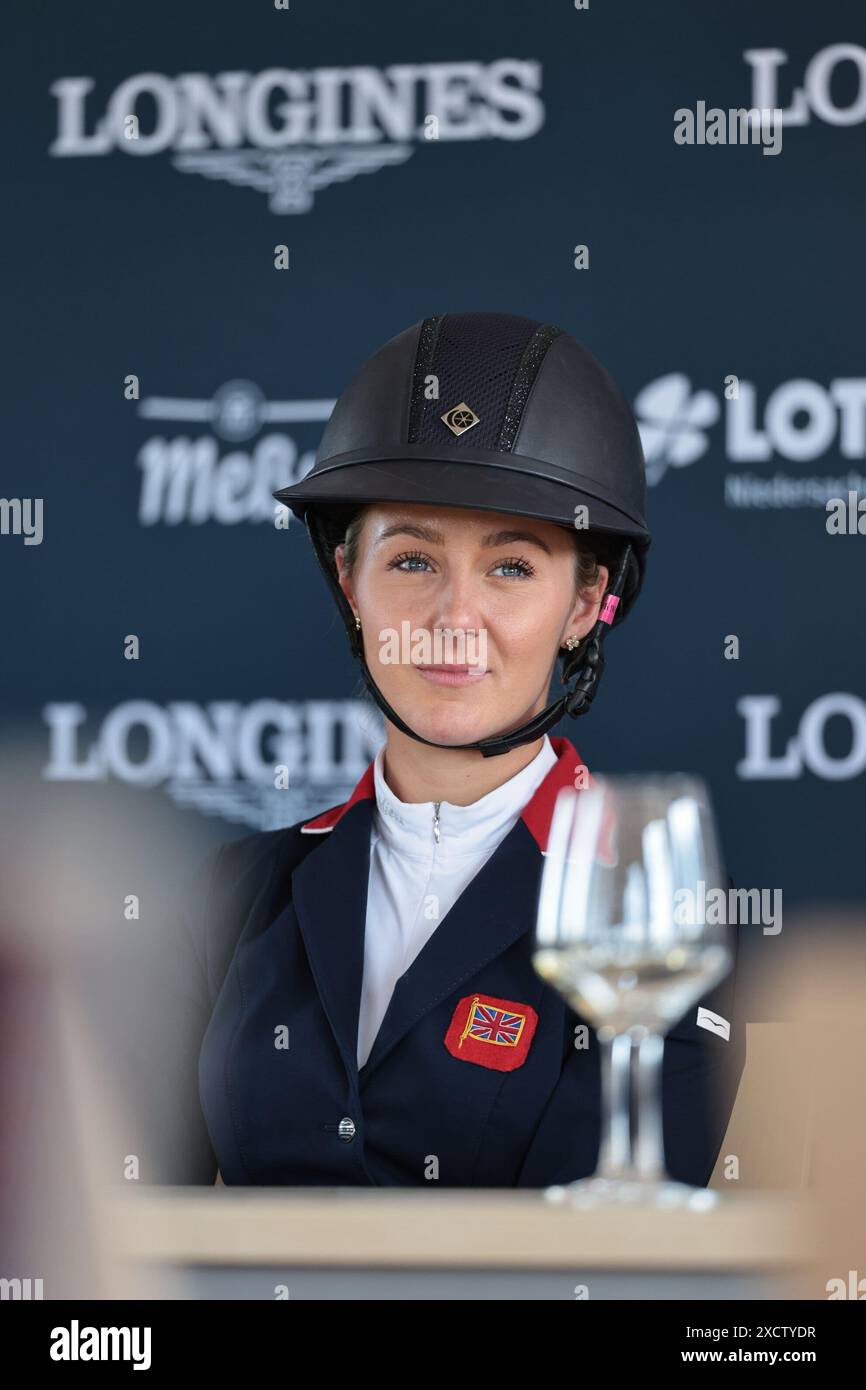Yasmin Ingham of Great Britain during the CCI4* winners’ press ...