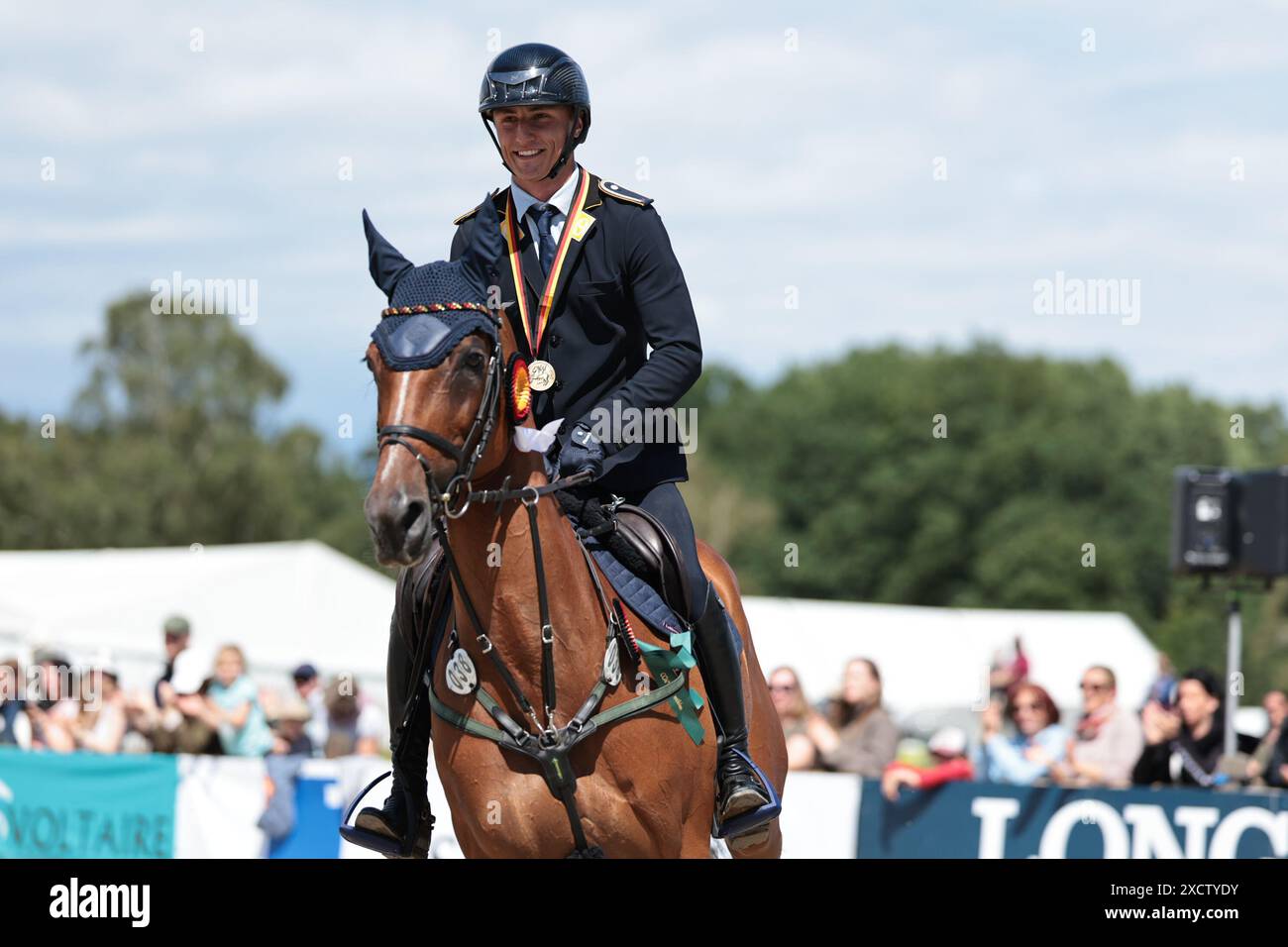 Calvin Böckmann of Germany with Altair De La Cense during the CCI4 ...