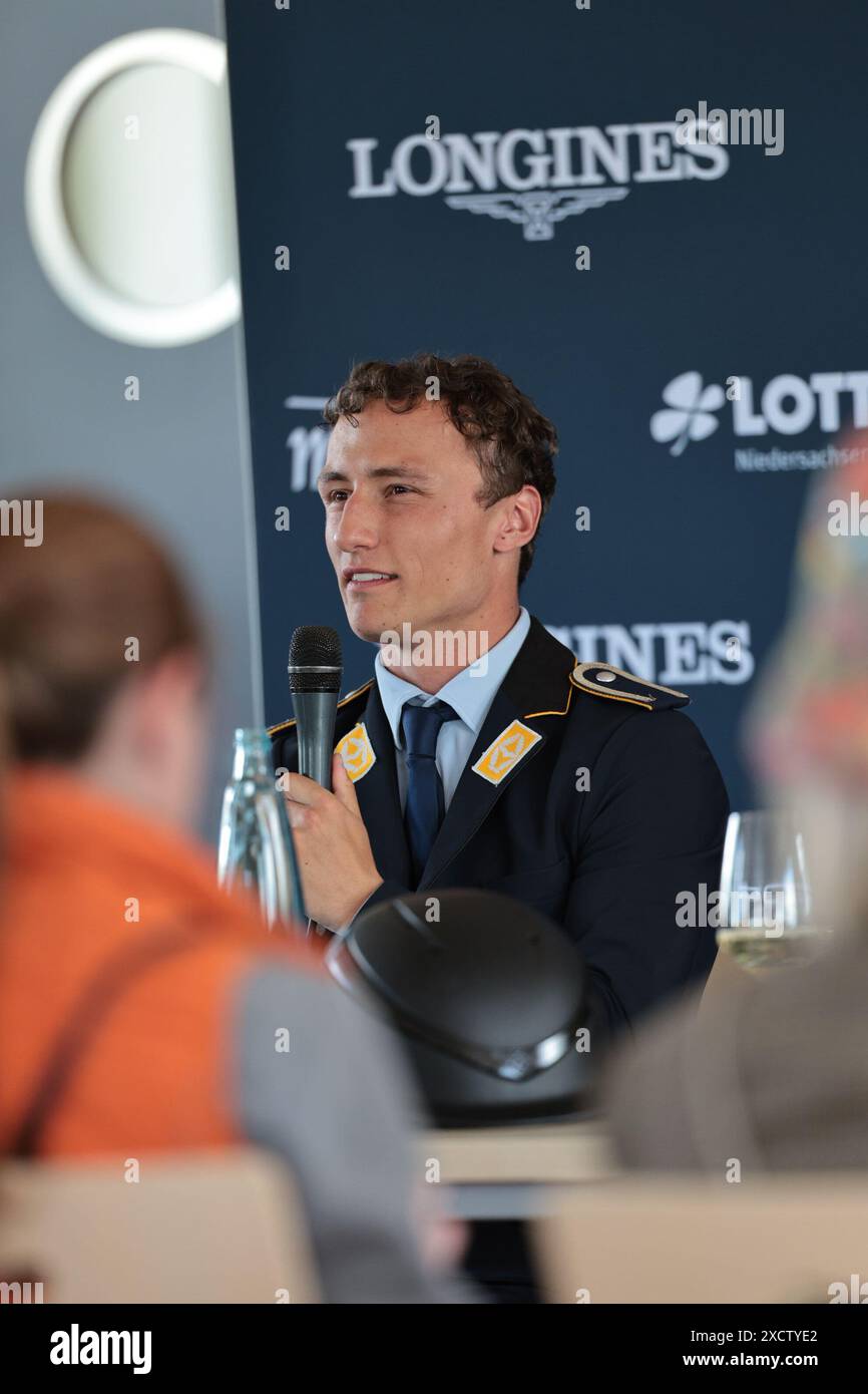 Calvin Böckmann of Germany during the CCI4* winners’ press conference ...