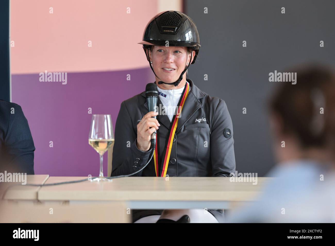 Sandra Auffarth of Germany during the CCI4* winners’ press conference ...