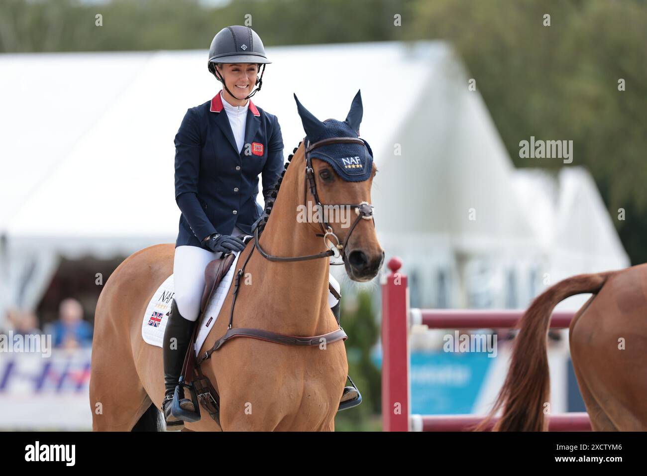 Yasmin Ingham of Great Britain with Rehy Dj during the CCI5* prize ...