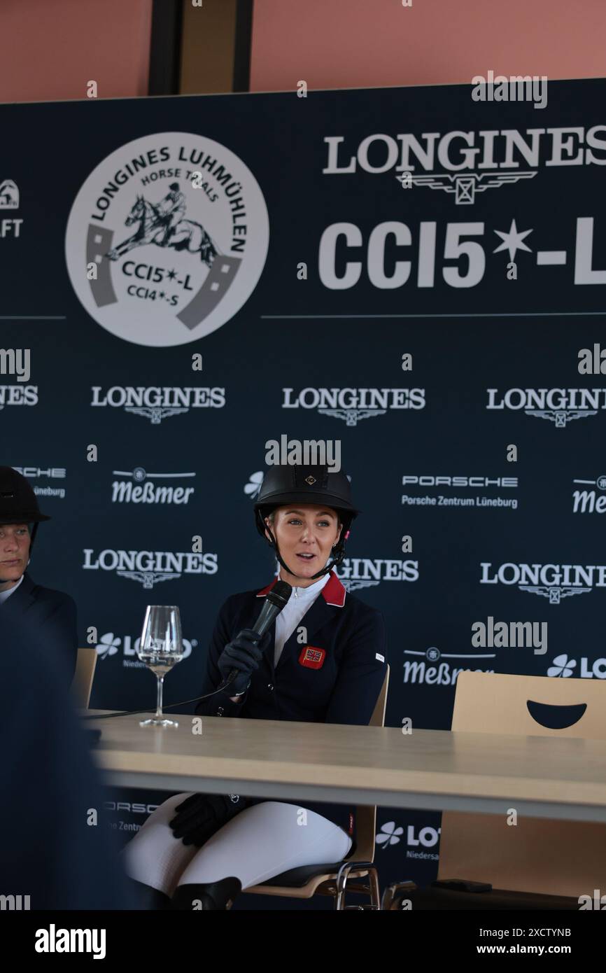 Yasmin Ingham of Great Britain with Rehy Dj during the CCI5* prize ...