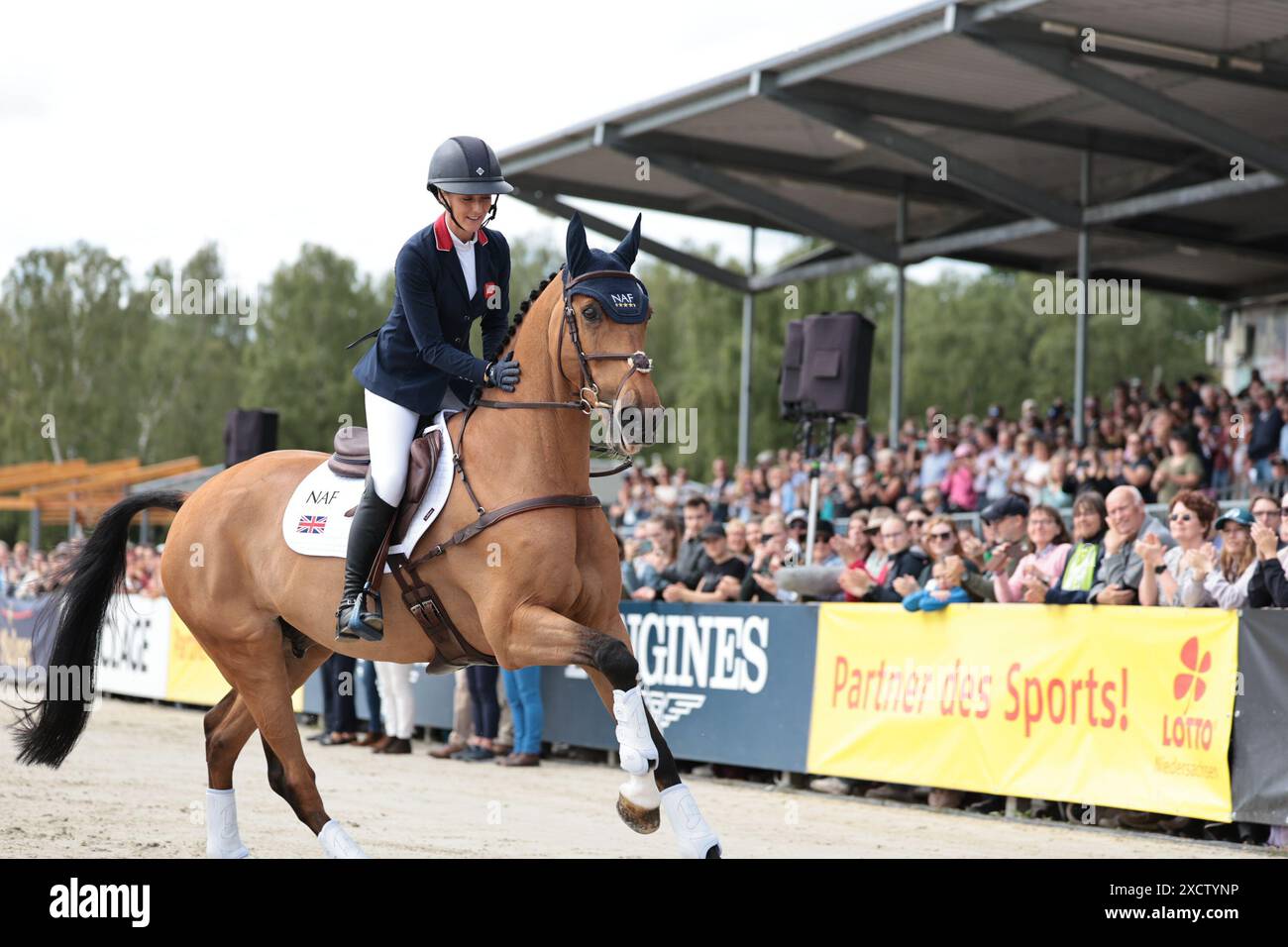 Yasmin Ingham of Great Britain with Rehy Dj during the CCI5* prize ...