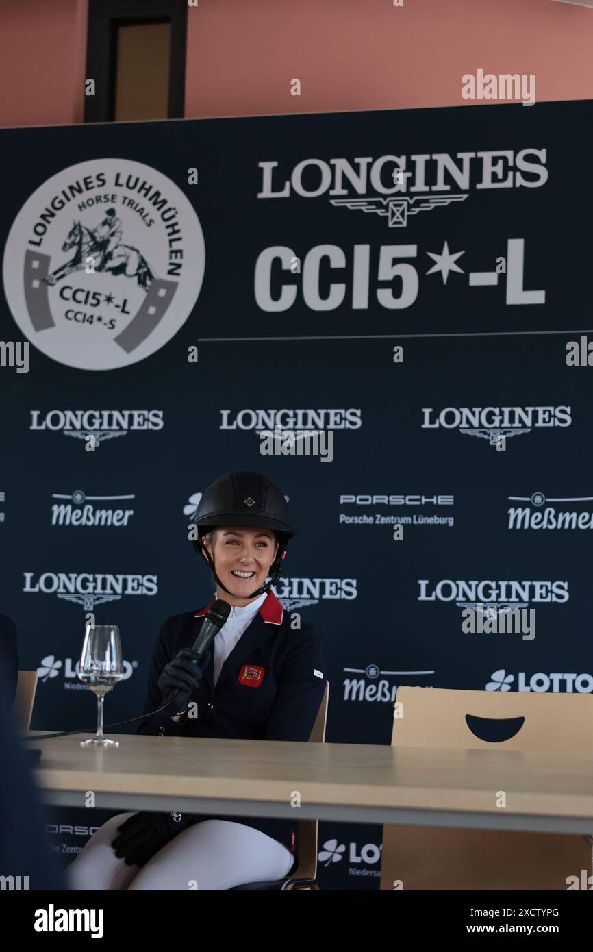 Yasmin Ingham of Great Britain with Rehy Dj during the CCI5* prize ...