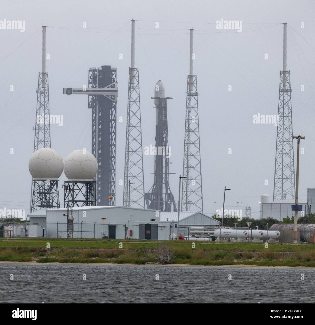 Cape Canaveral, USA. 18th June, 2024. SpaceX is pushing the SES-24 ...