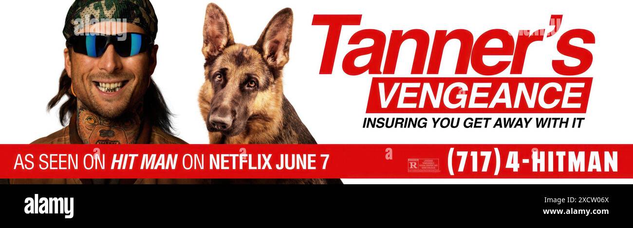 HIT MAN, US billboard poster, Glen Powell, 2023. © Netflix / courtesy ...