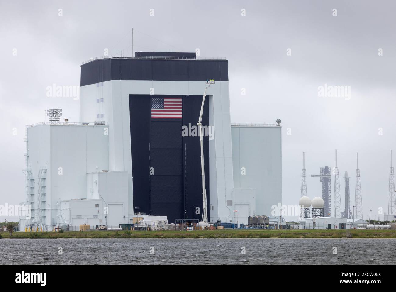 Cape Canaveral, USA. 18th June, 2024. SpaceX is pushing the SES-24 ...