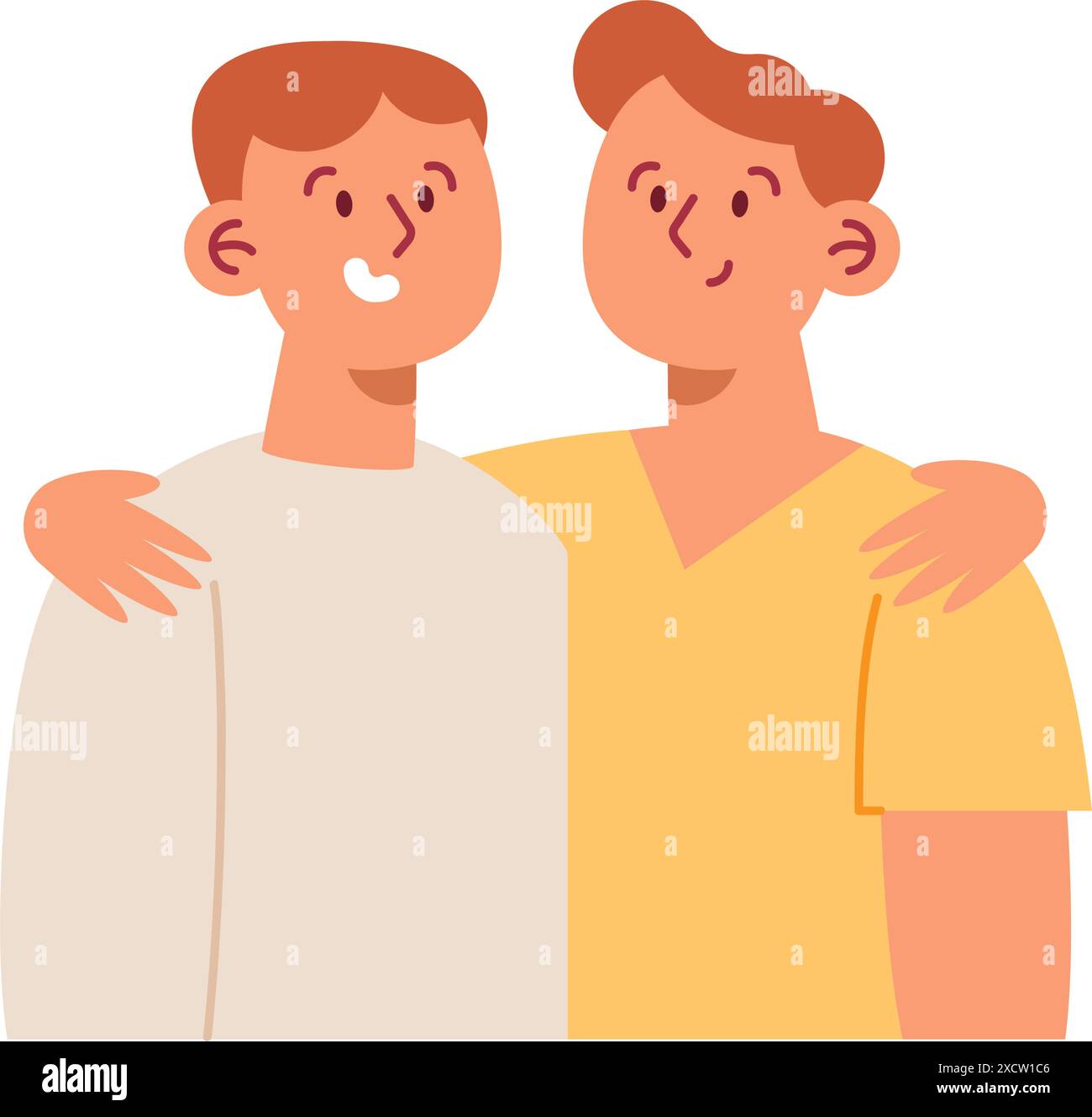 young smiling brothers portrait isolated Stock Vector Image & Art - Alamy