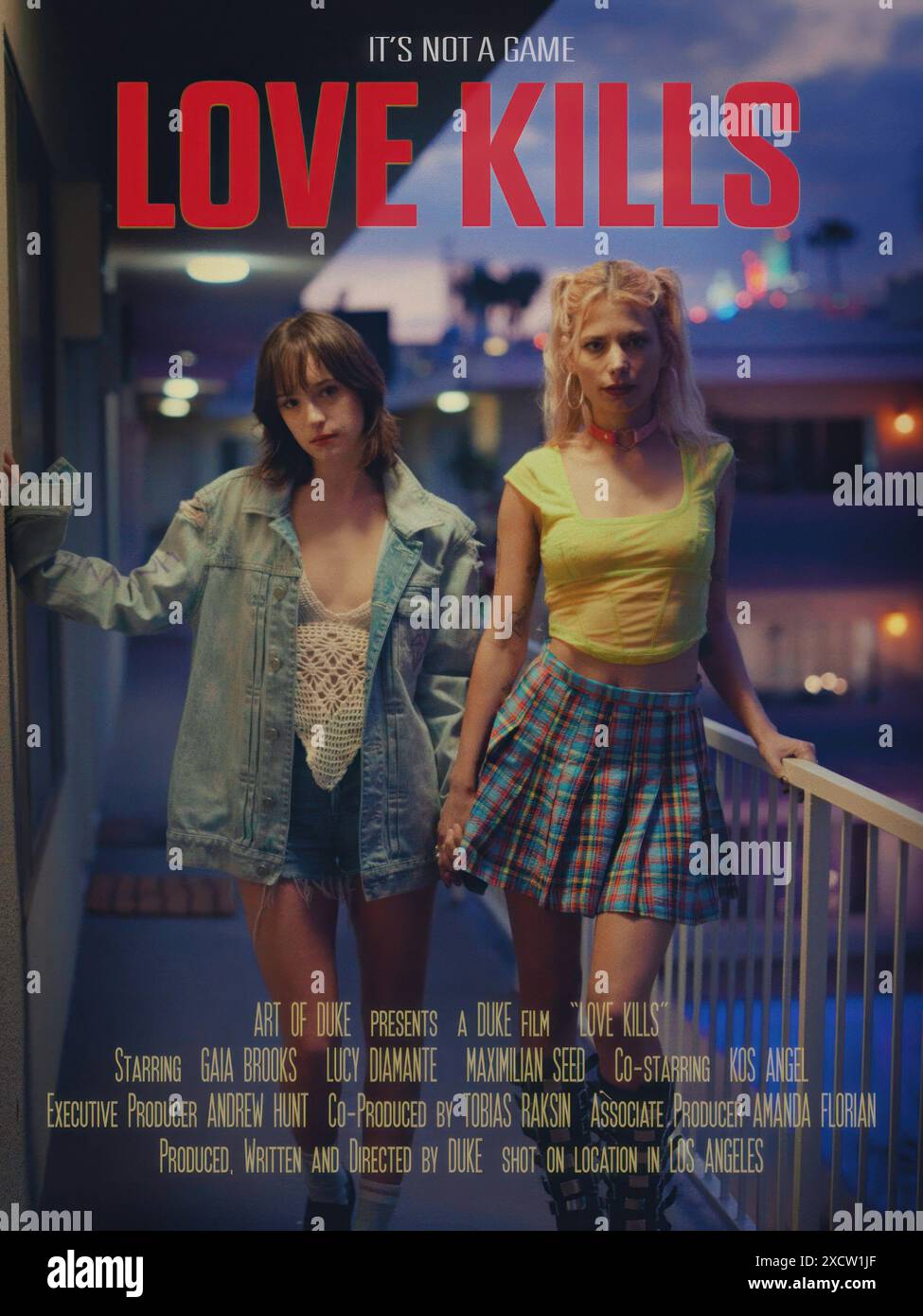 LOVE KILLS, poster, from left: Gaia Brooks, Lucy Diamante, 2024 ...