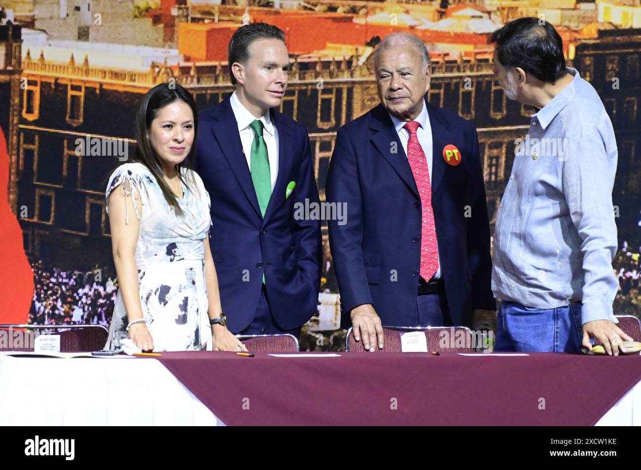 Mexico City, Mexico. 18th June, 2024. (L-R) National President of the ...