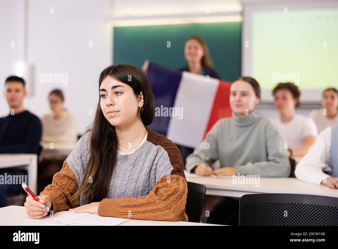 Teen girl french university hi-res stock photography and images - Alamy