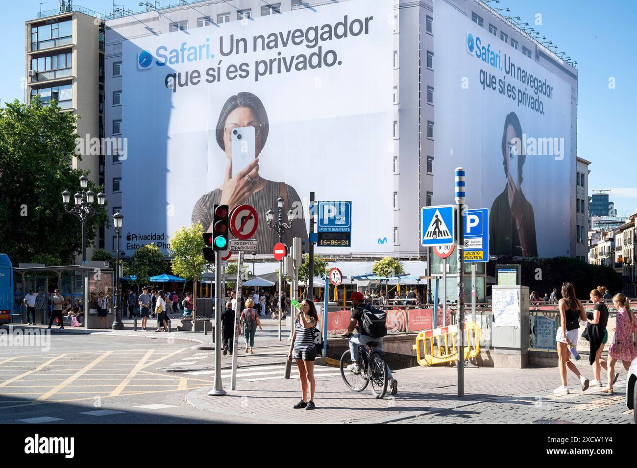Large billboards from Apple, the American multinational technology ...