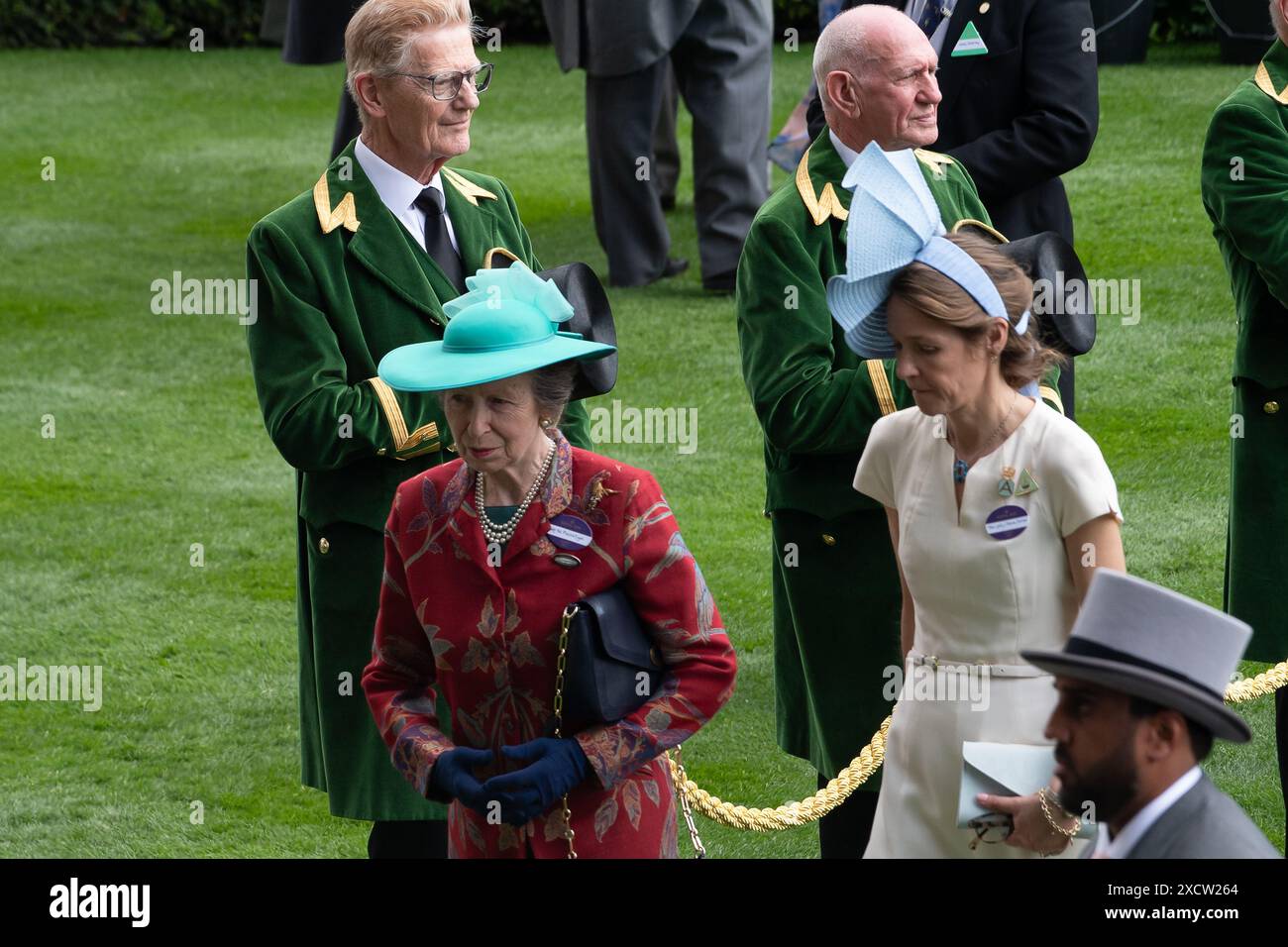 Ascot, UK. 18th June, 2024. Princess Anne, the Princess Royal made the ...