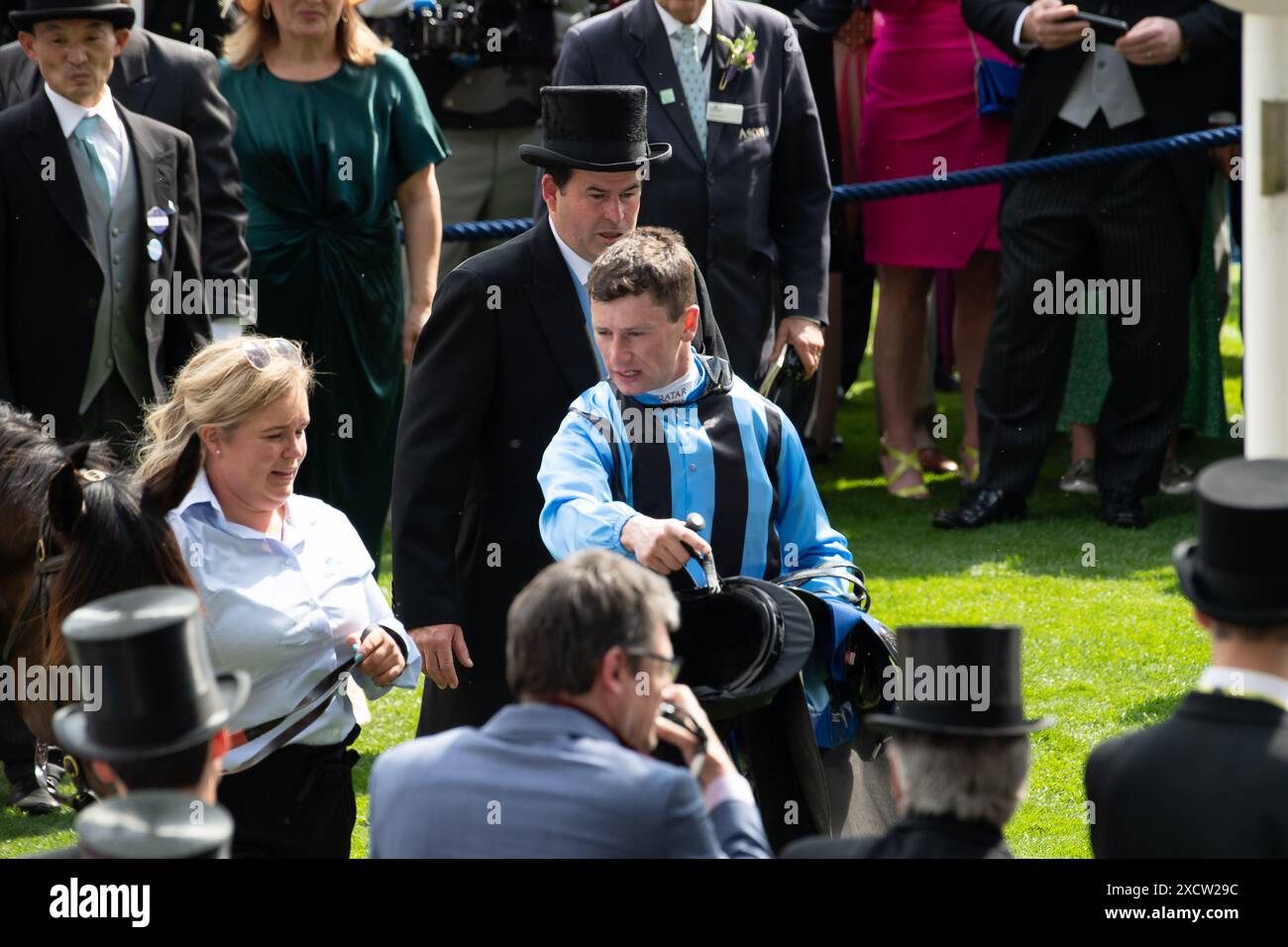 Ascot, UK. 18th June, 2024. Jockey Oisin Murphy wins the King Charles ...