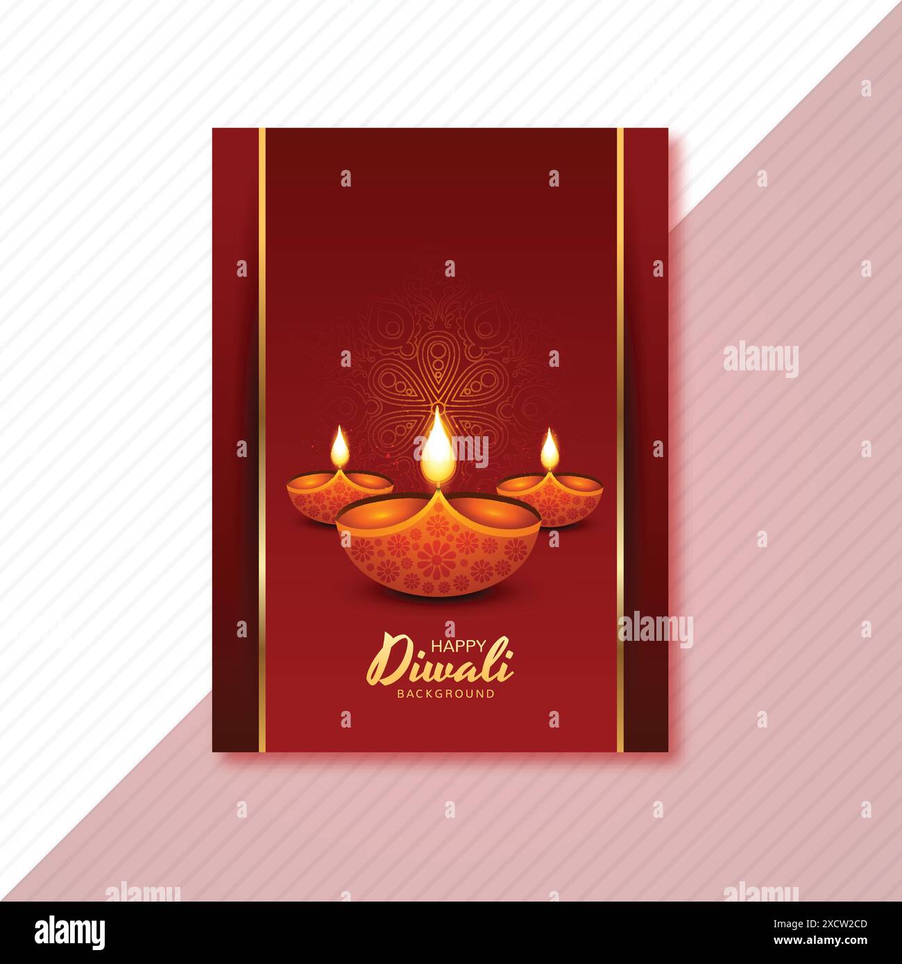 Beautiful happy diwali card brochure background Stock Vector Image ...