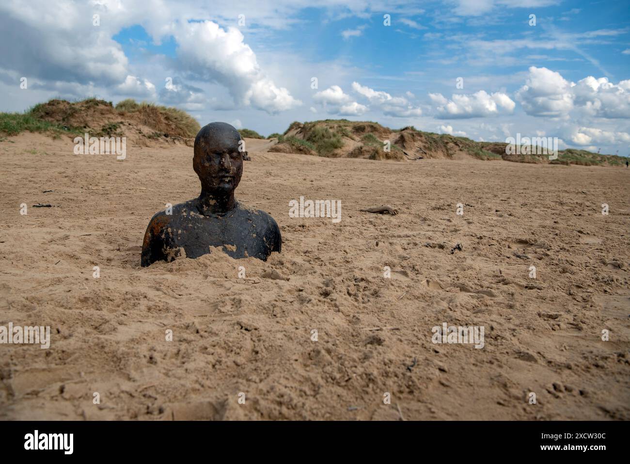Another Place by Antony Gormley is 100 cast-iron, life-size figures ...