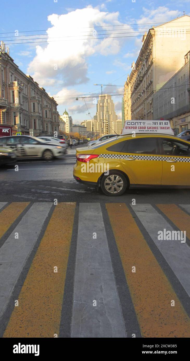 a crosswalk in moscow, russia a crosswalk in moscow, russia Stock Photo ...
