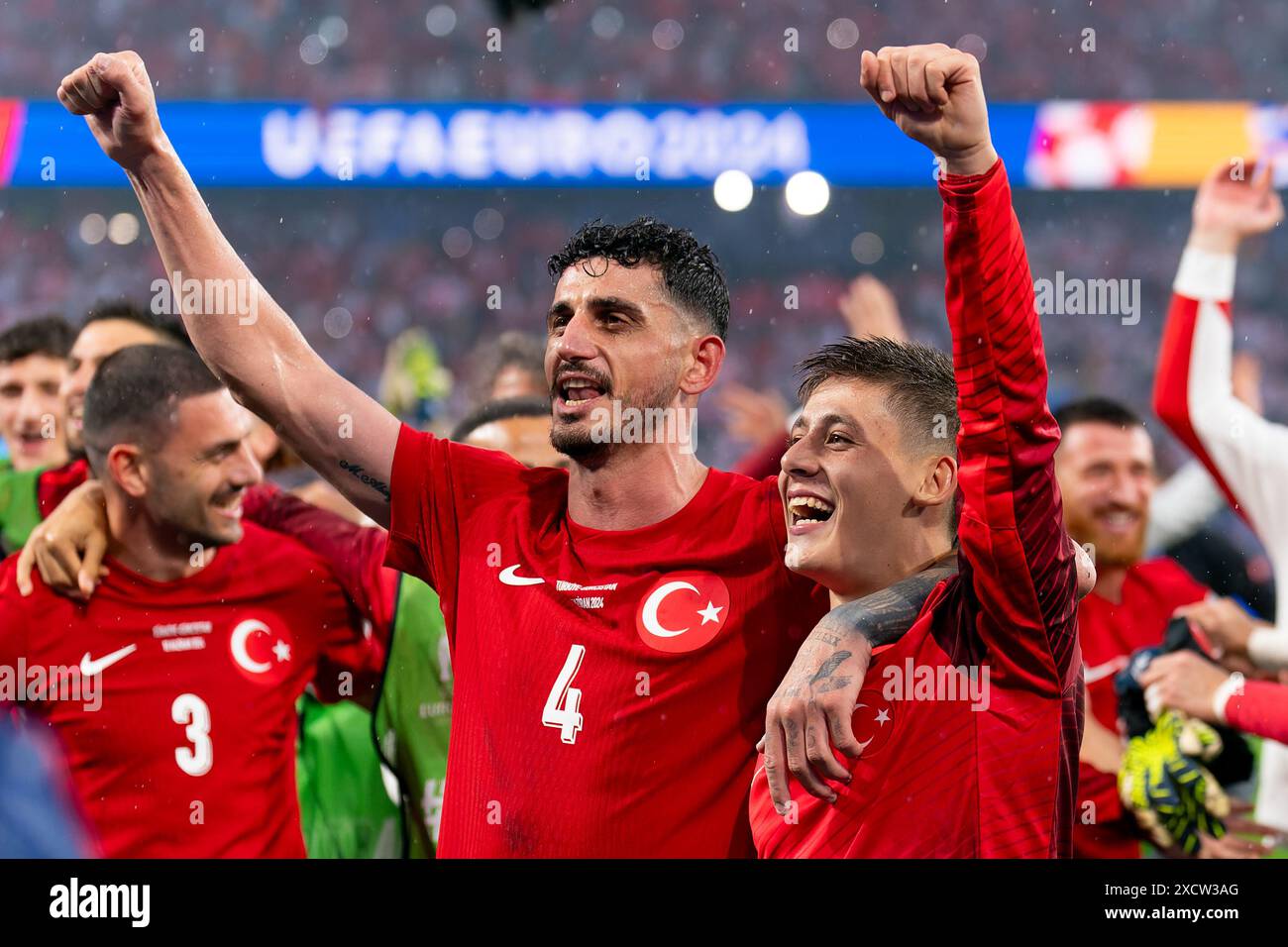 DORTMUND, GERMANY - JUNE 18: Samet Akaydin of Turkiye and Arda Guler of ...