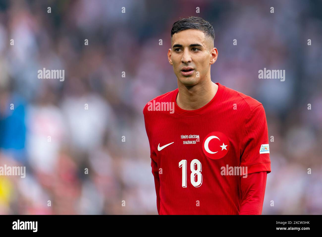DORTMUND, GERMANY - JUNE 18: Mert Muldur of Turkiye looks on during the ...